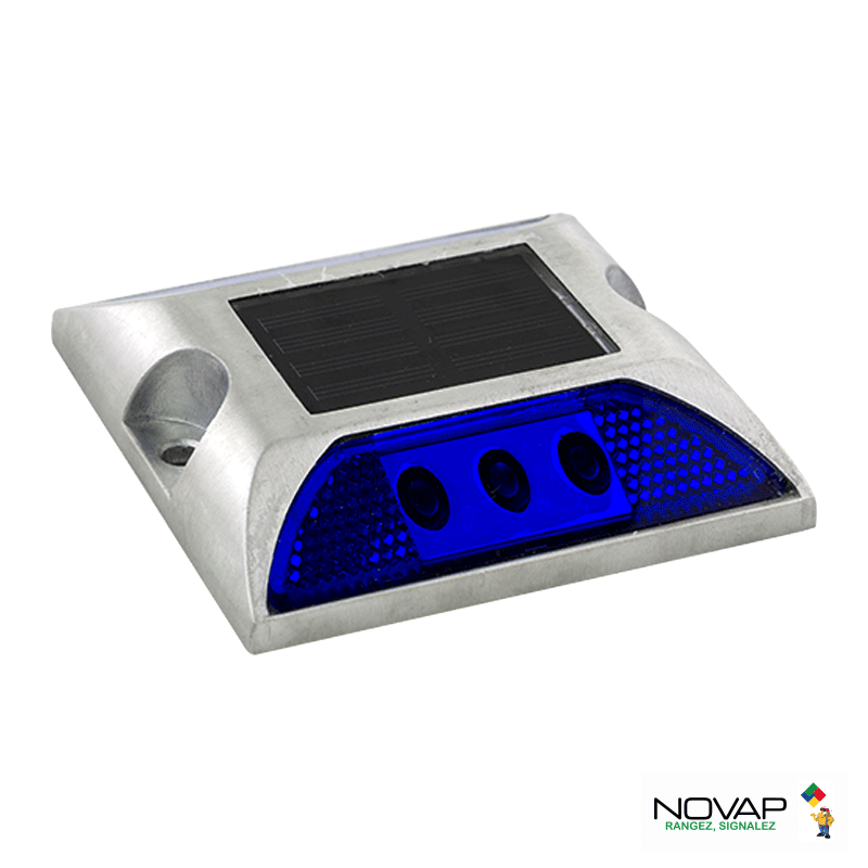 Plot routier à LED solaire - Bleu - 6100683 | Leroy Merlin