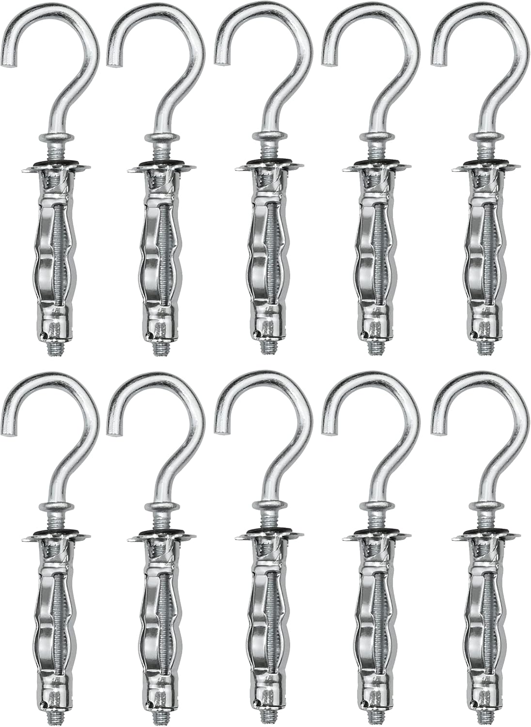 Lot de 10 - Cheville à expansion Ø8x32 mm avec crochet gond piton vis ...