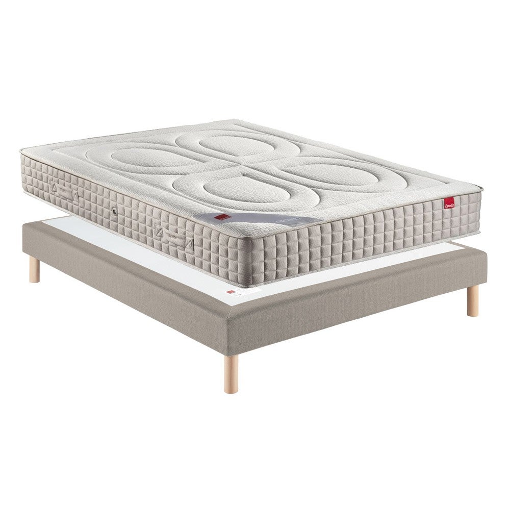 Ensemble Epeda BAMBOU Sommier Confort Moelleux 160x200 - Double Sommier ...