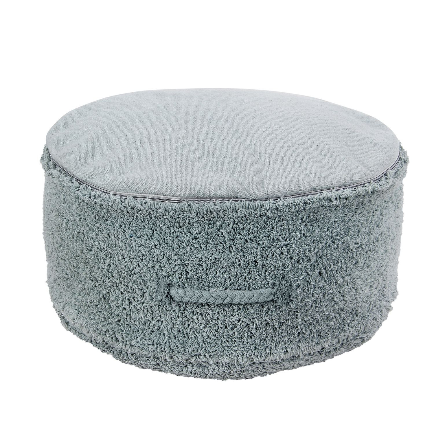 Pouf bleu vintage en coton 50 x 50 x 20 cm - Lorena Canals | Leroy Merlin