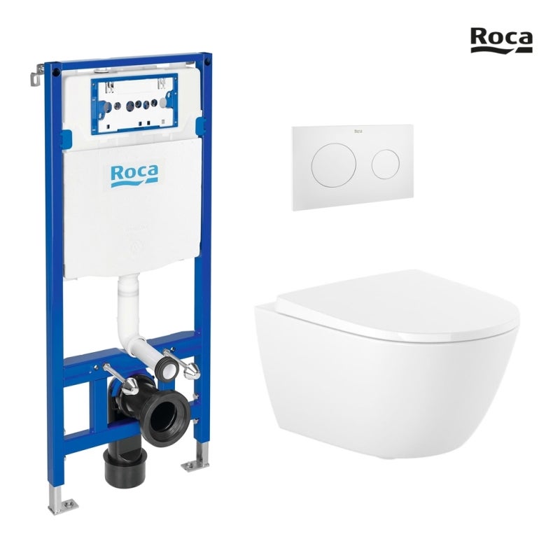 Bâti Support Roca Duplo One Pack réservoir encastrable et plaque PL10 ...