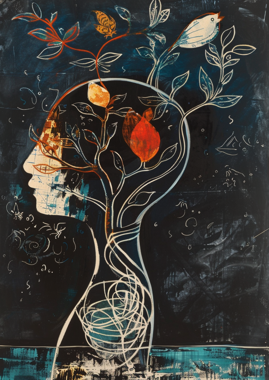 Estampe à encadrer, 30 x 40 cm. POLARTE - Une symphonie de racines dans ...