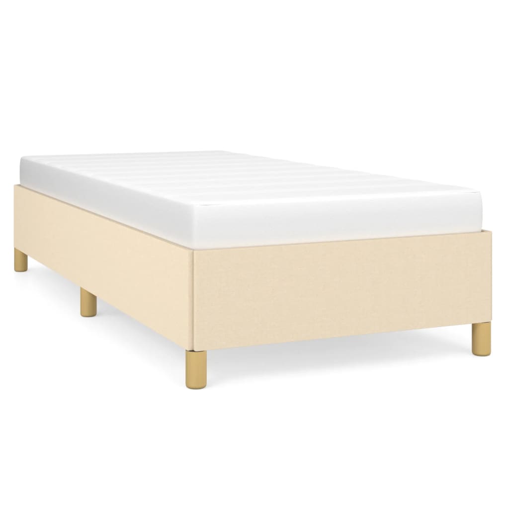 Struttura letto senza materasso tessuto panna 80x200 cm — COMFORTXL ...
