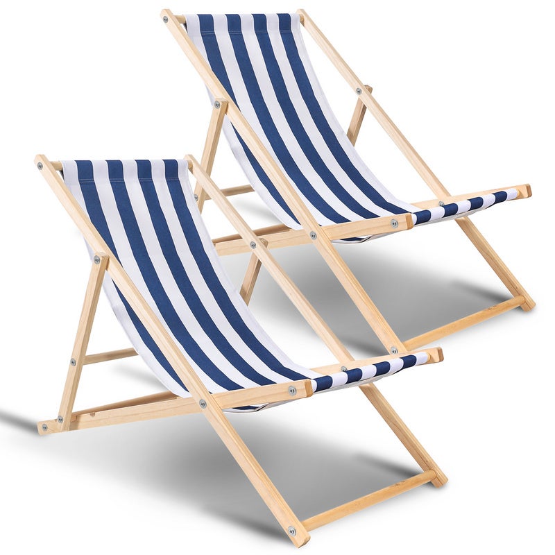 Chaise longue pliante en bois Chaise de plage 3 positions Chilienne ...