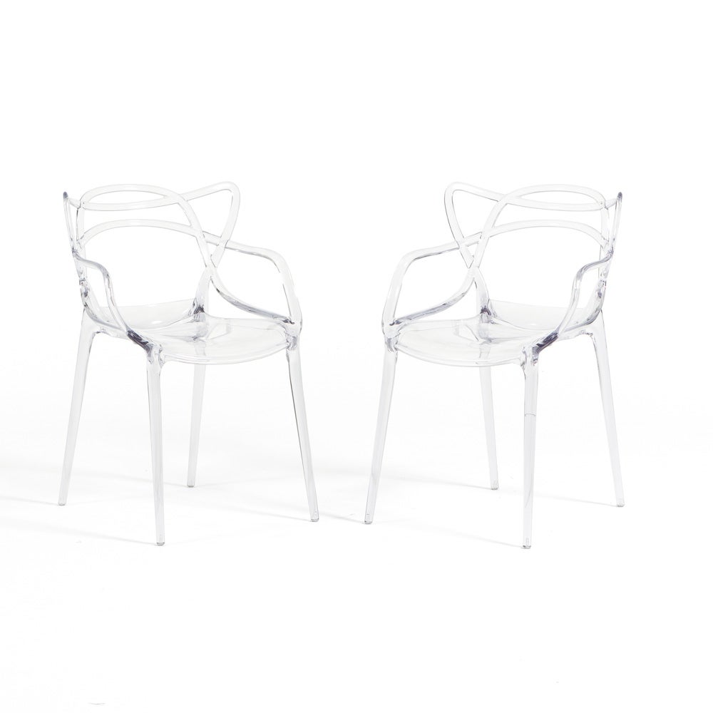 Paire de chaises en polycarbonate design empilables Iride transparentes ...