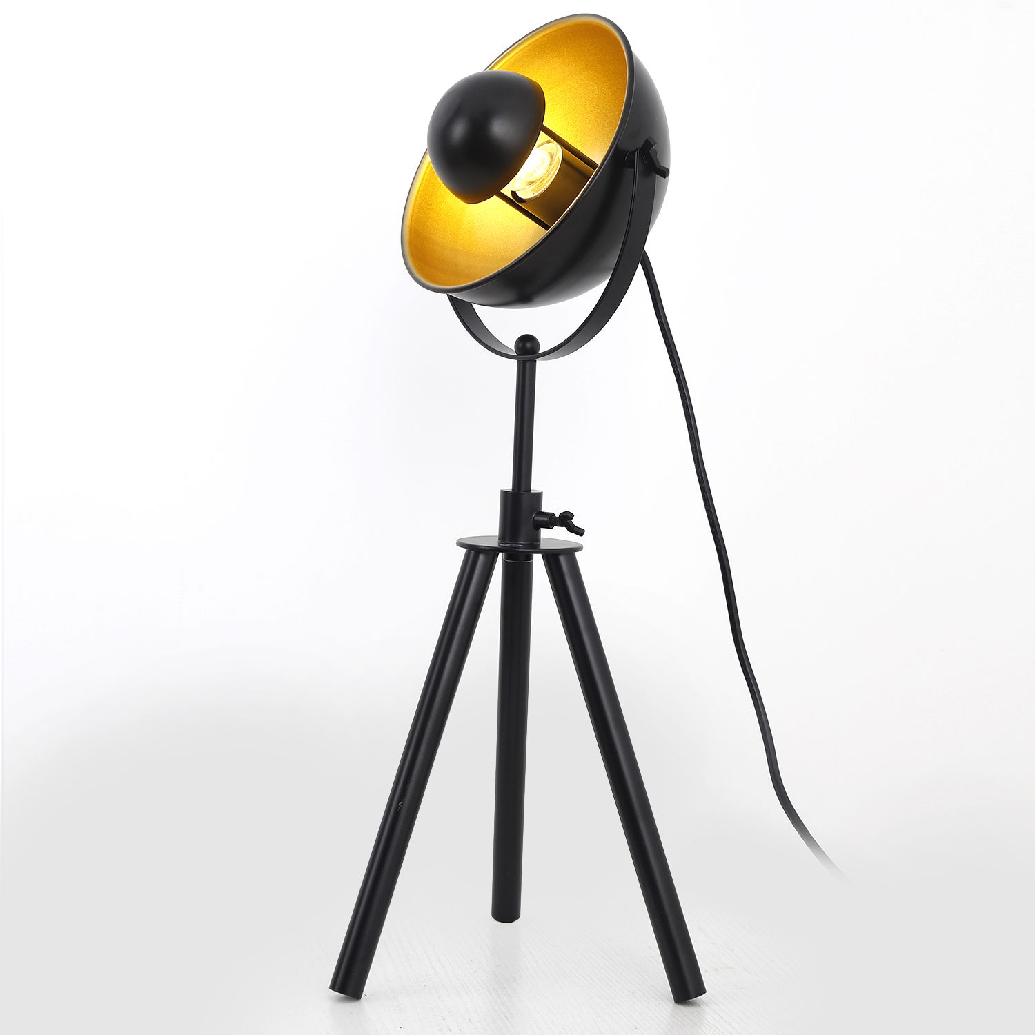 Lampe de table Loxias Noir et Or | Leroy Merlin