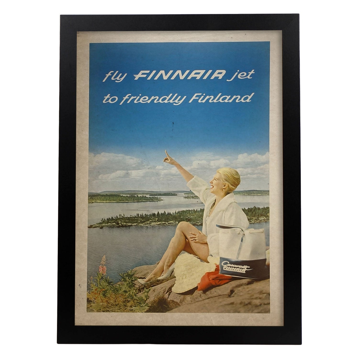 Affiche Vintage De Finnair. Avec Des Images Publicitaires Vintage Et ...