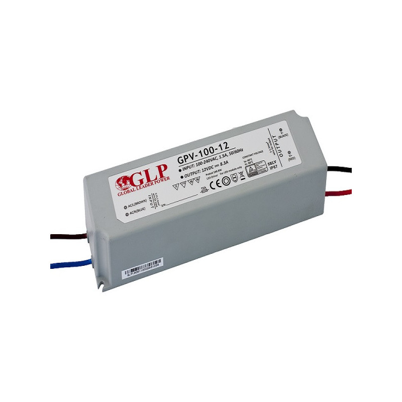 Alimentation LED DC36V 100W 2,8A Étanche IP67 GLP | Leroy Merlin