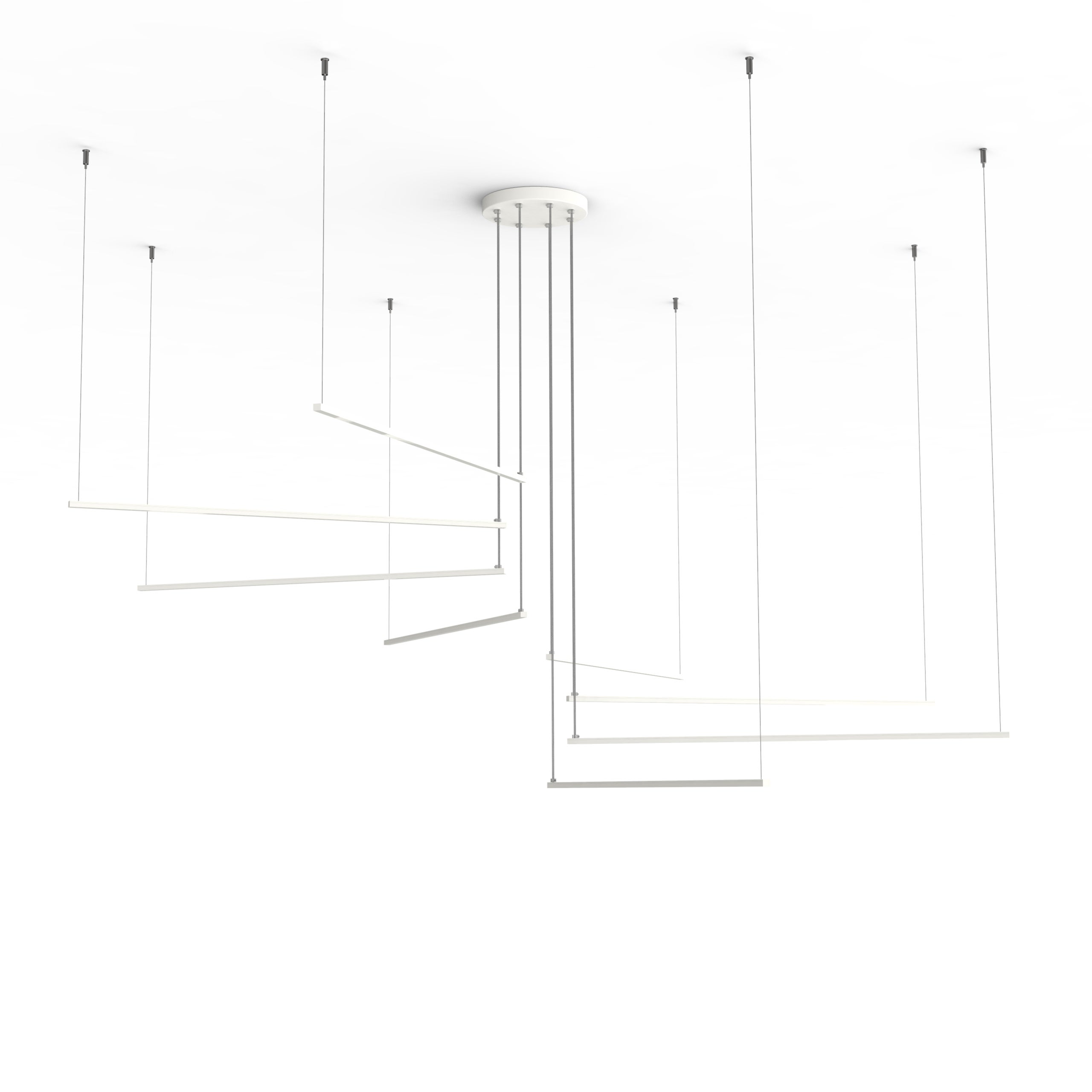 LUMICOM | RADIUS Suspension, STRIP LED, 136W/m, 3000K, métal, blanc, d ...