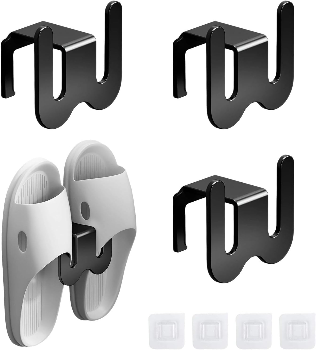 4 Piece Wall Shoe Rack - Slipper Racks, Maximum Load 5 kg - Bathroom ...