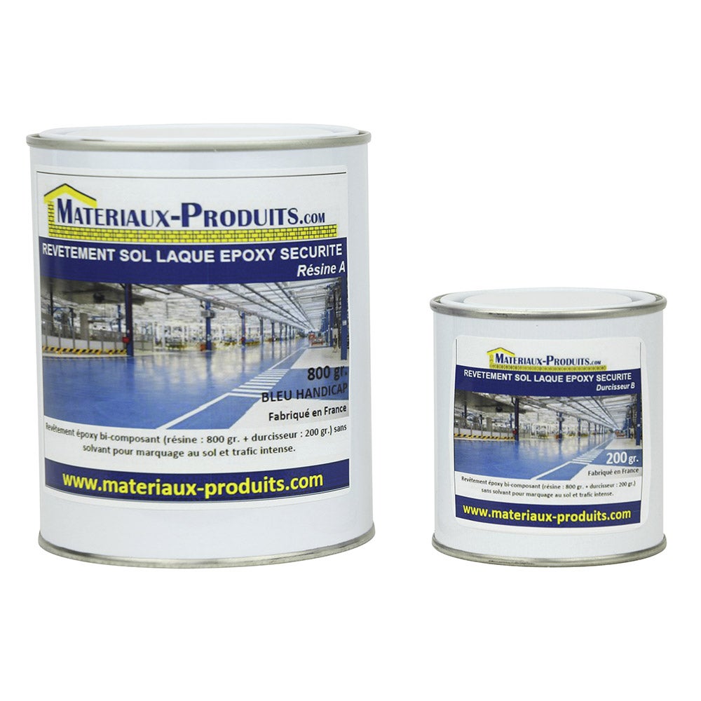 Revêtement peinture sol laque époxy sécurité marquage Kit de 5 Kg Blanc ...