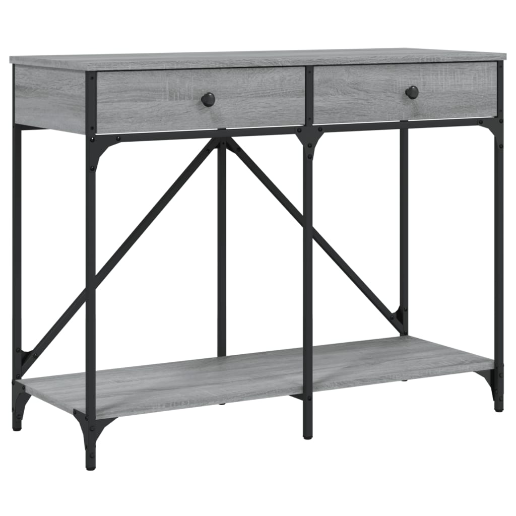 Table console sonoma gris 100x39x78,5 bois d'ingénierie | Leroy Merlin