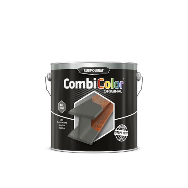Peinture anti-rouille COMBICOLOR - gris ardoise RAL 7005 - 2.5 L - RUST ...
