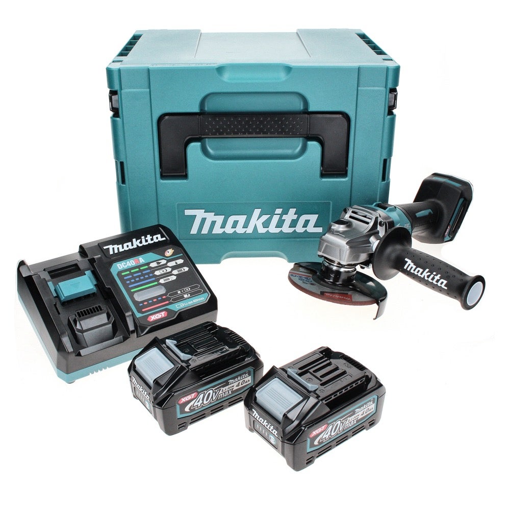 Makita GA 008 GM201 Meuleuse d'angle sans fil 40 V max. 125 mm XGT + 2x ...