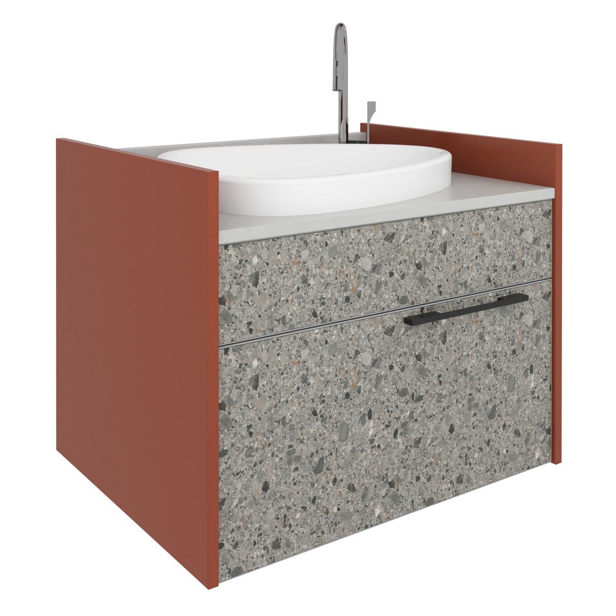Meuble sous Lavabo Integra, MDF, Gris, EPIKASA | Leroy Merlin
