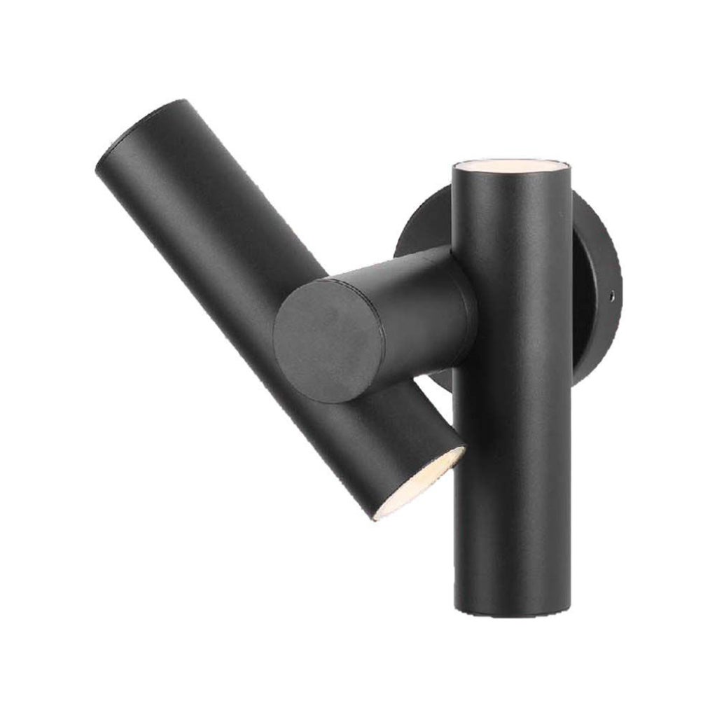 2*Focos LED de pared 6W con doble haz de luz orientable 360° Color ...