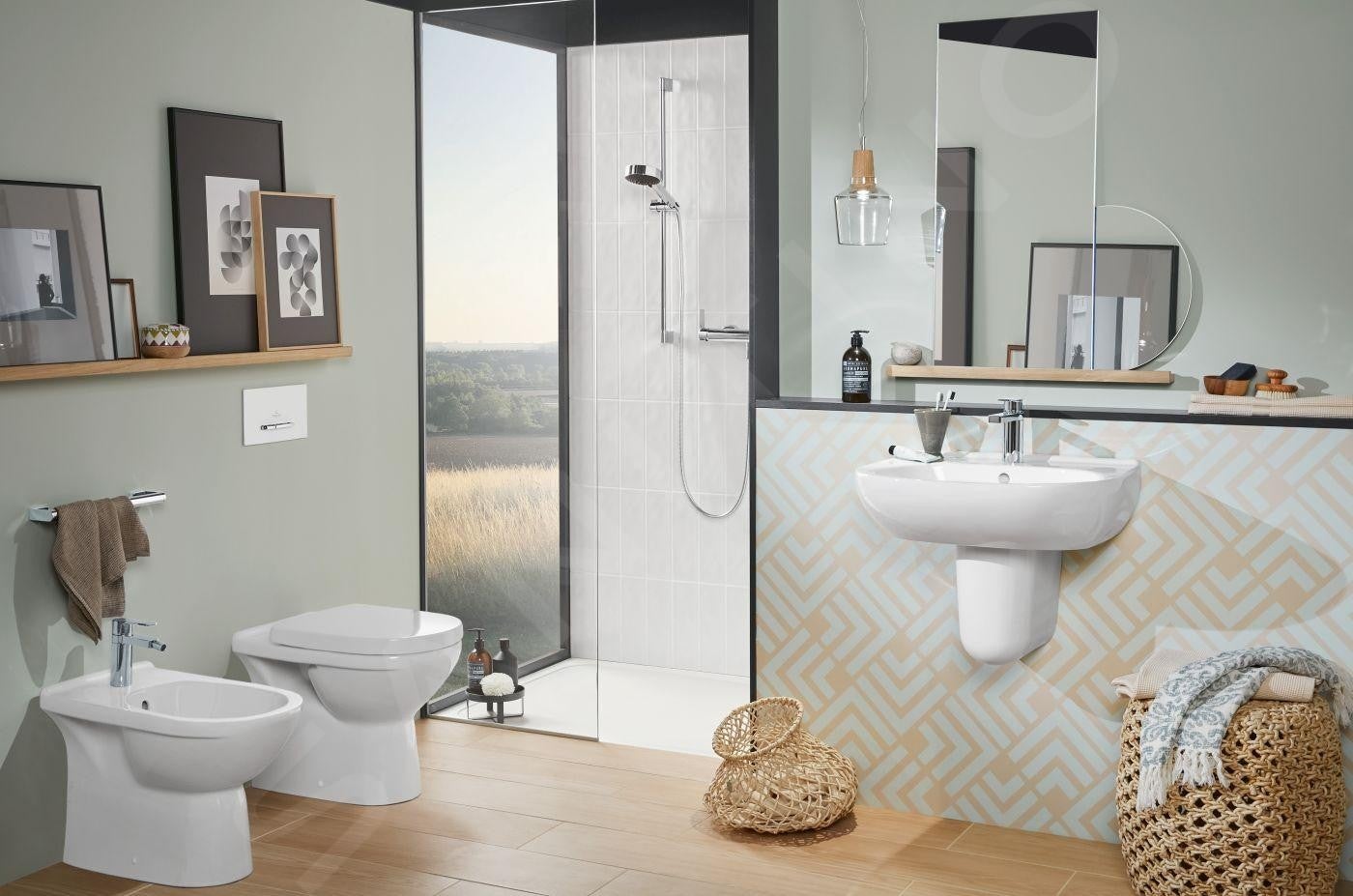 Villeroy & Boch O.novo - Bidet sur pied 360x560x400 mm, avec un trou ...