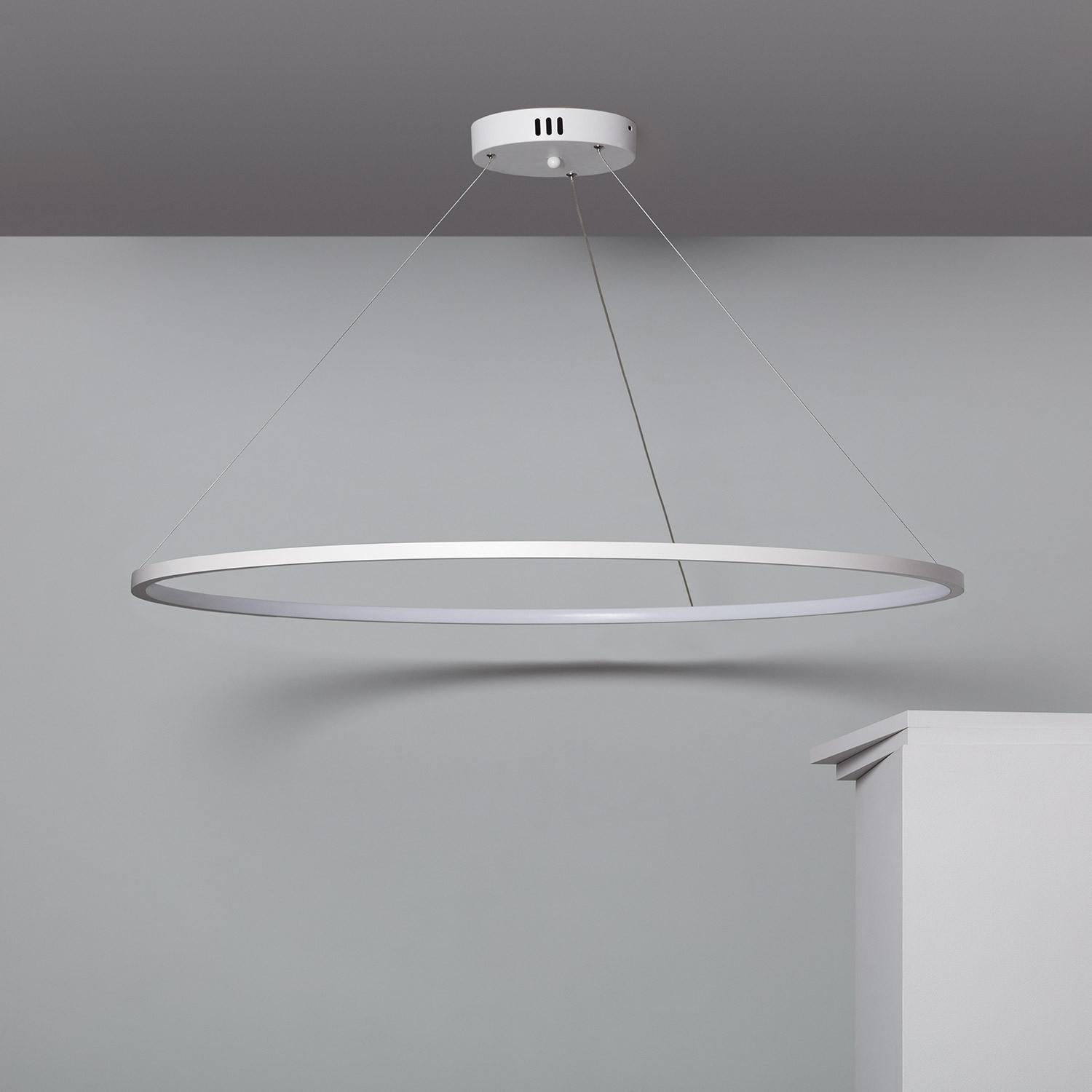 Lámpara Colgante LED 28W Aluminio CCT Seleccionable Big Ivalo Ø 1 Metro ...
