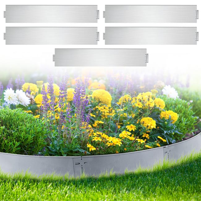 Borde De Césped Valla De Césped Flexible Borde De Cama Galvanizado
