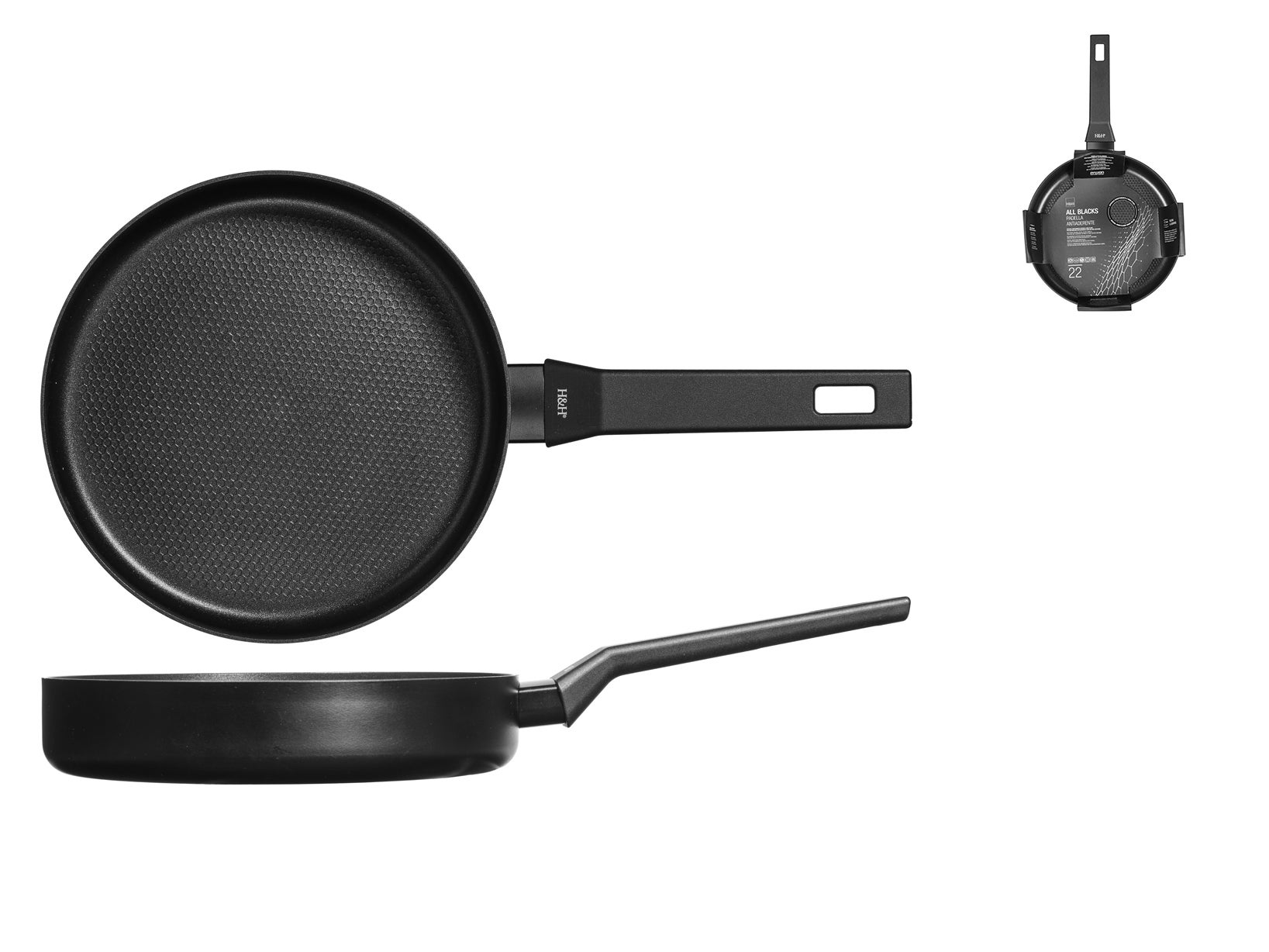 Sartén Antiadherente H&H Modelo All Blacks Cm22, Negro | Leroy Merlin