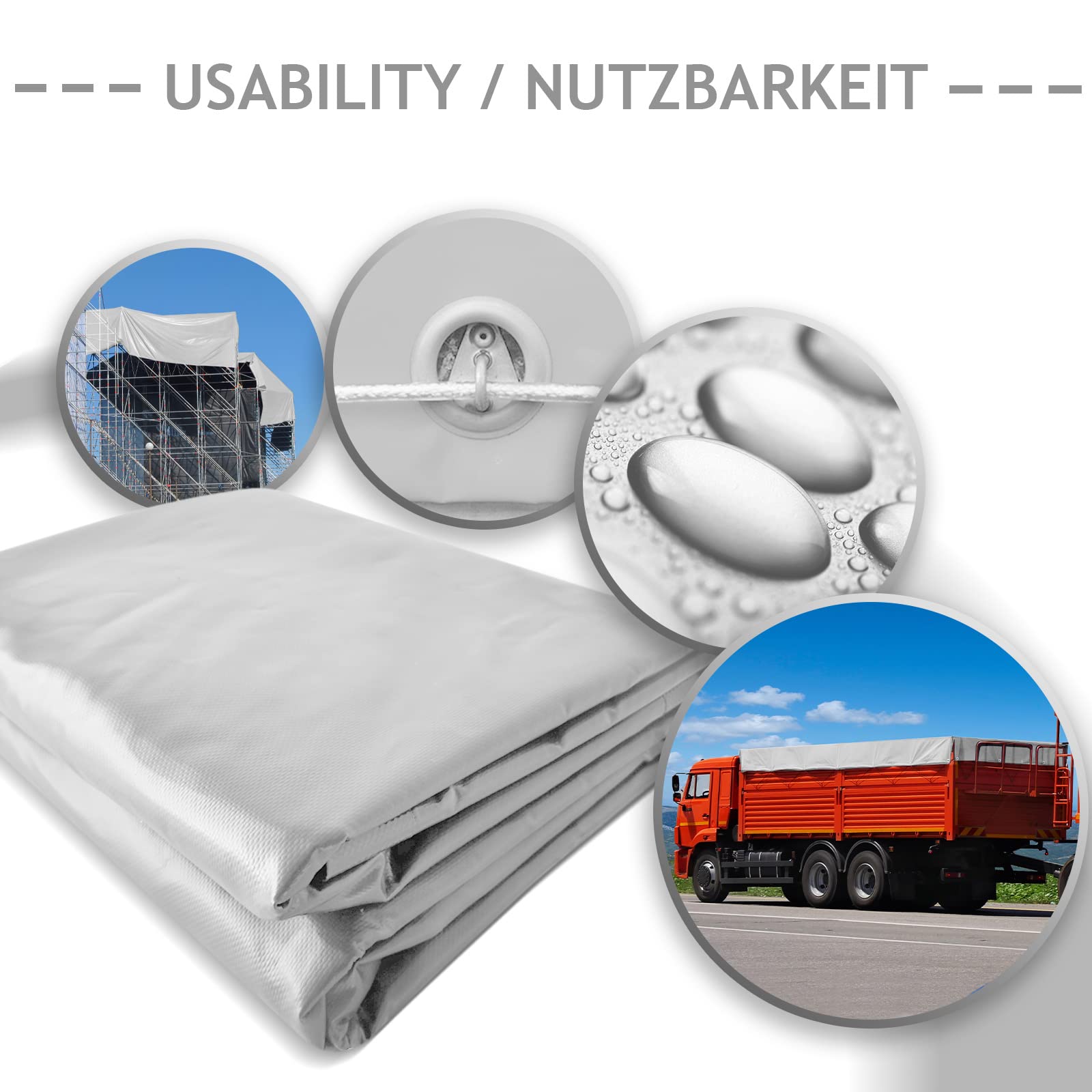 Jago® Bâche de Protection - 3x5m, Imperméable, Durable, Résistant aux ...