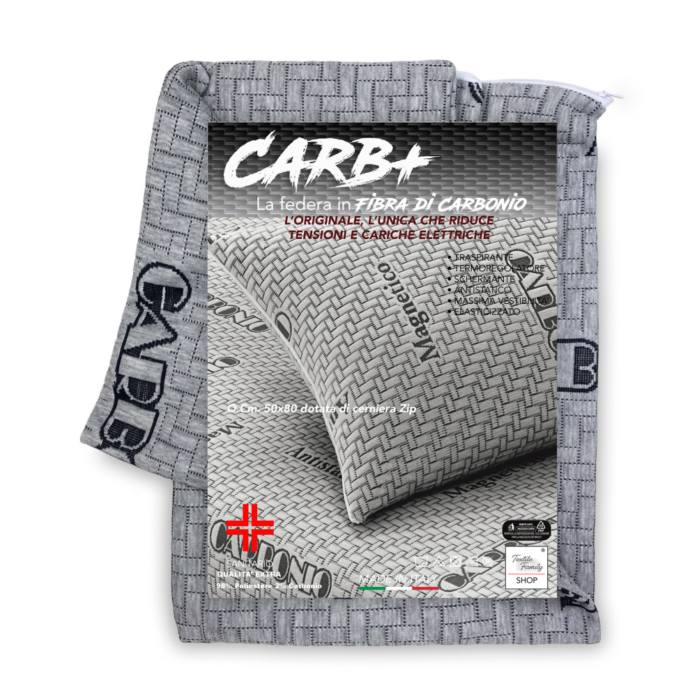 TAIE D'OREILLER CARB PLUS EN FIBRE DE CARBONE HYPOALLERGÉNIQUE ...