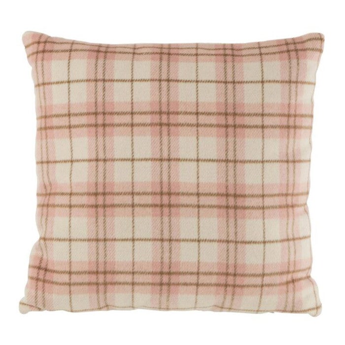 Coussin Déco Carreaux "Charly" 45x45cm Rose | Leroy Merlin