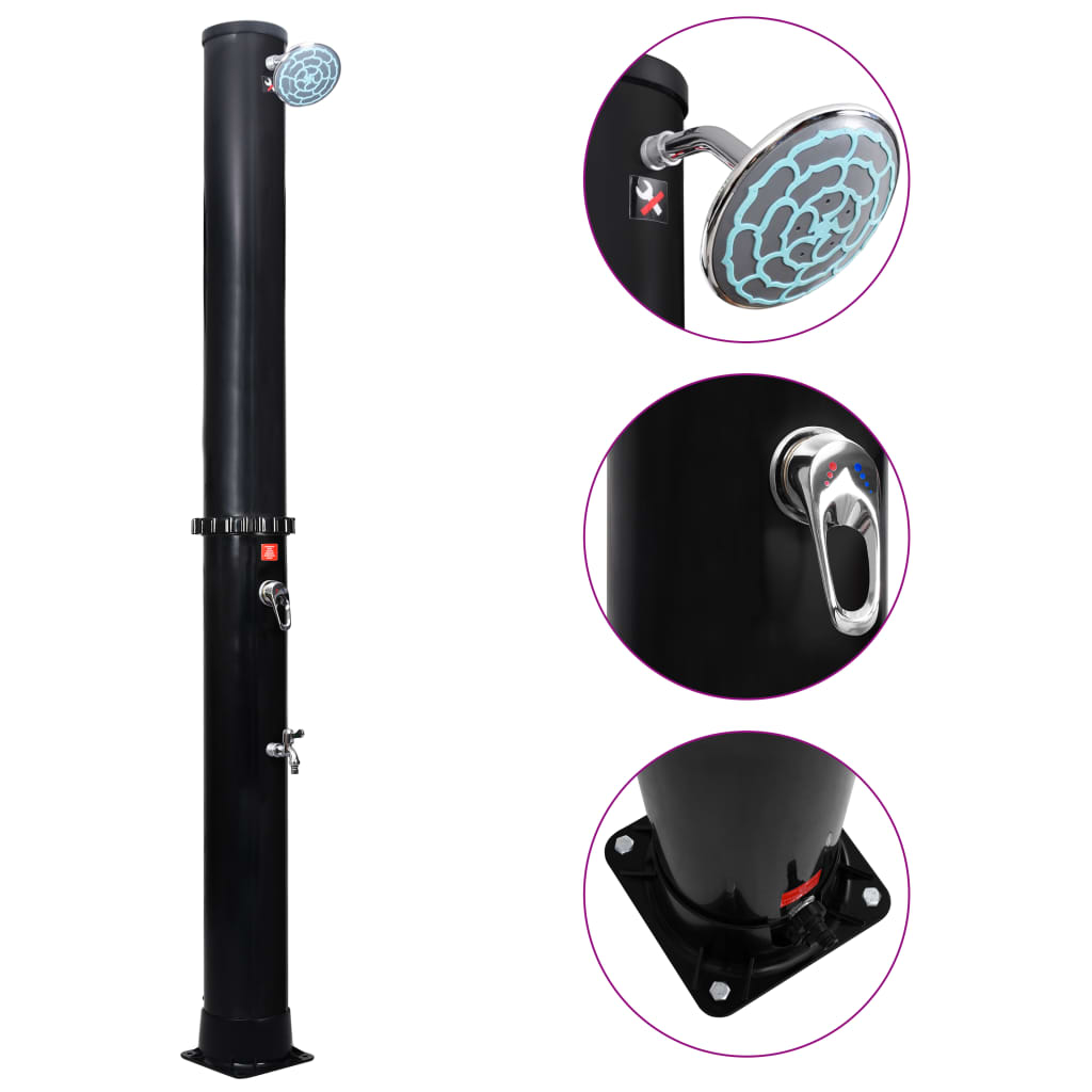 Maison Exclusive - Ducha solar de jardín con alcachofa y grifo 40 L ...