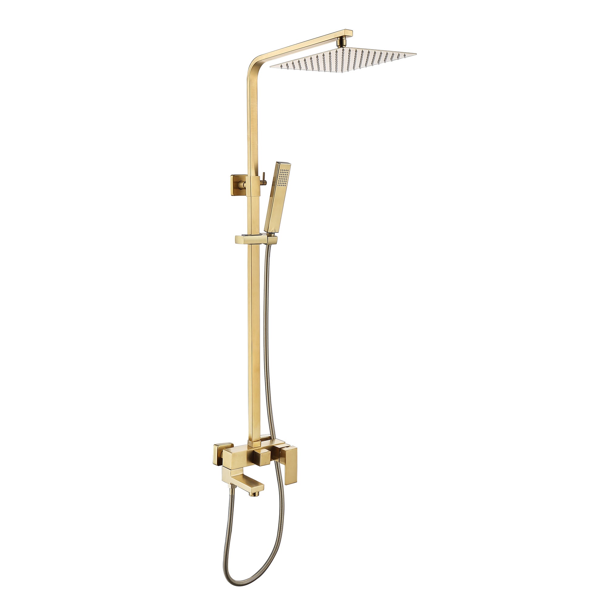 Colonne de douche-bain murale Doré brossé - Sirius | Leroy Merlin