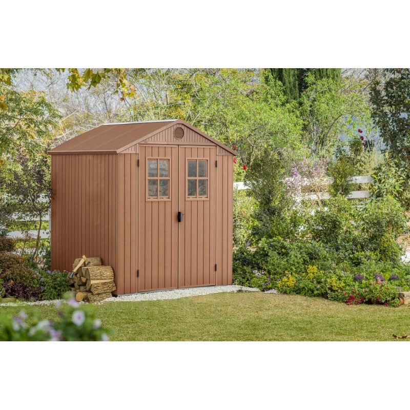 Keter Darwin 6x6 Evotech Brown Abri de jardin en résine, 190x183x221h ...