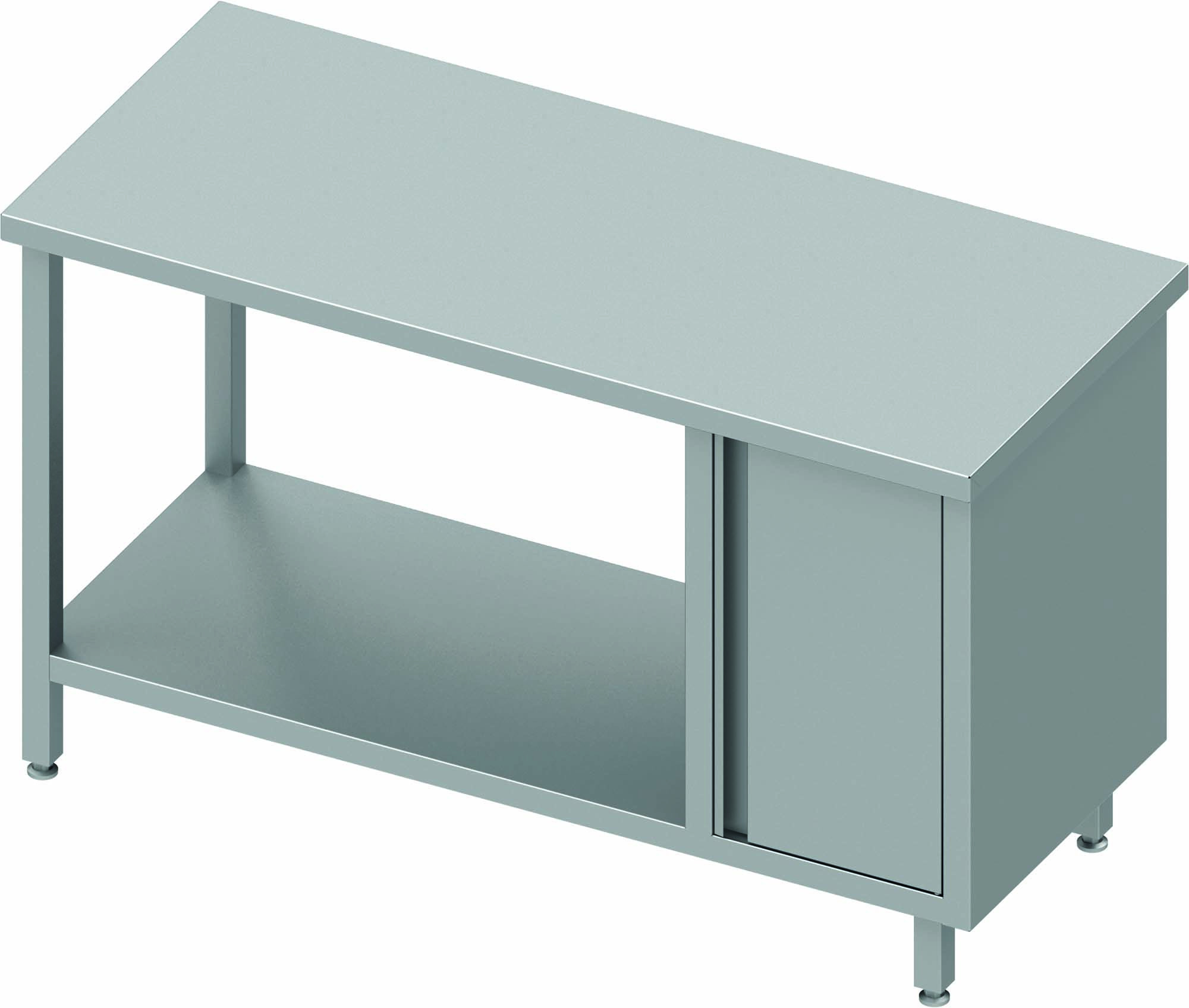 Table Inox Cuisine Professionnelle - Porte à Droite & 1 Etagère - Gamme ...