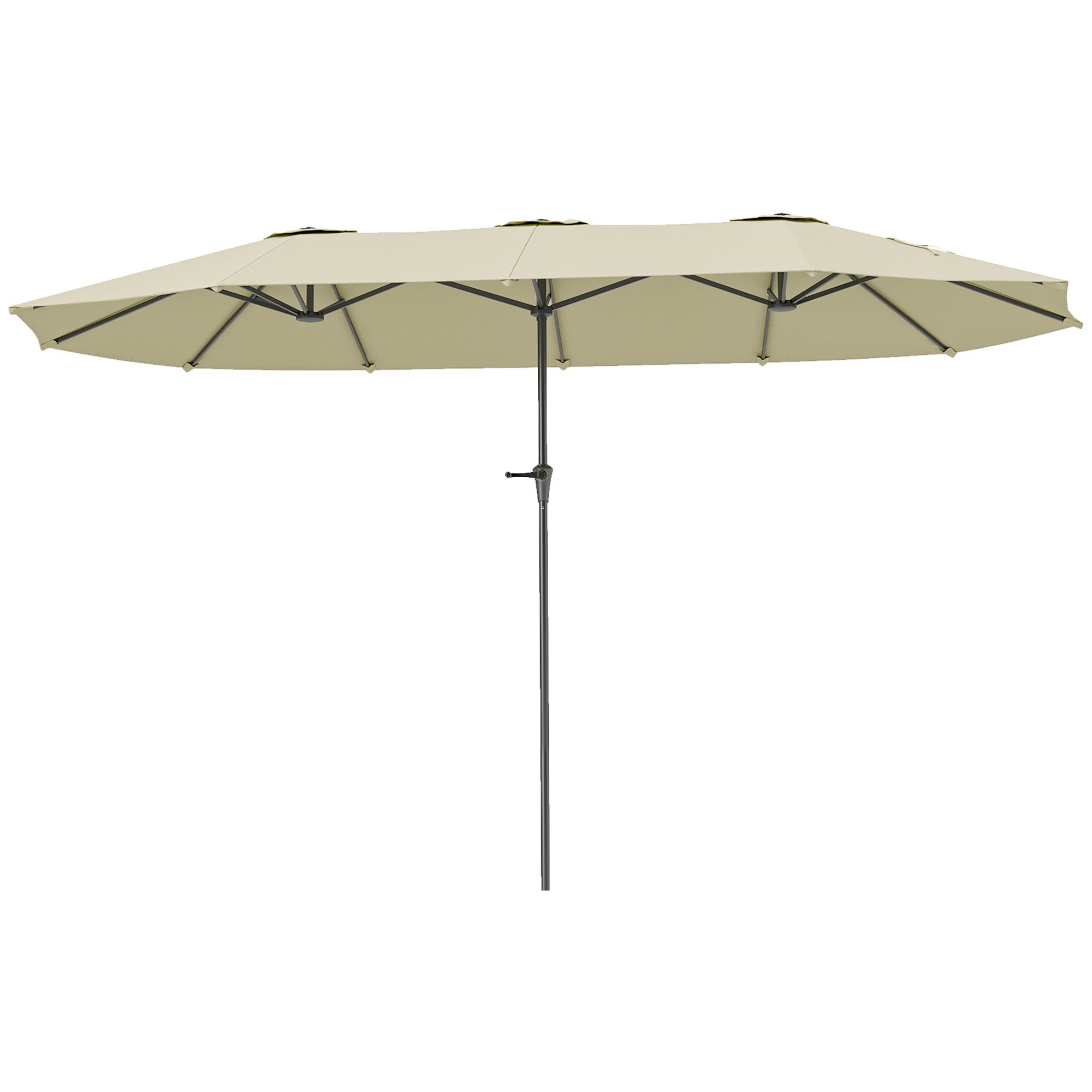 Parasol de jardin extérieur. parasol double rectangulaire 4 x 2.2 x 2.3 ...