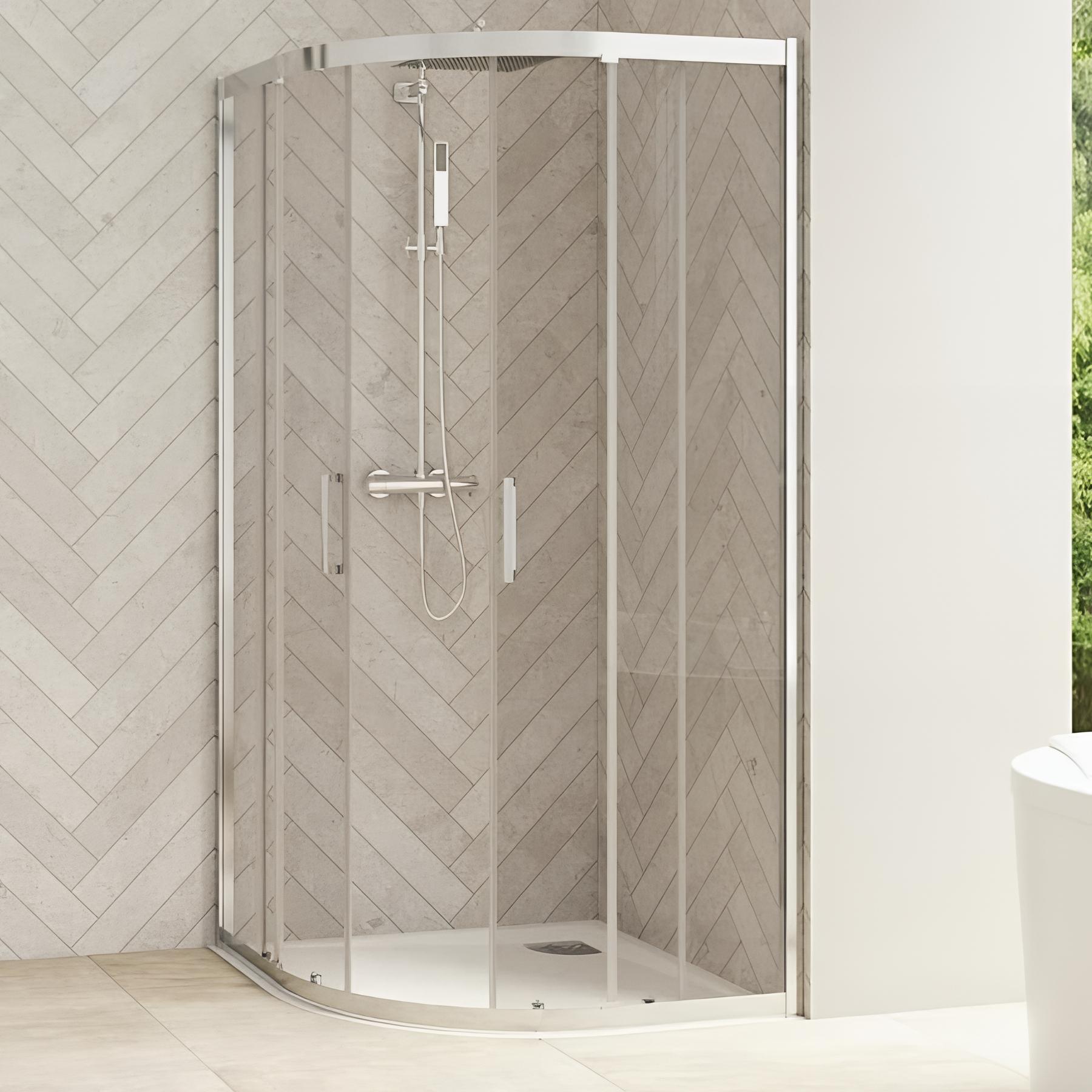 Porta doccia 1/4 tonda 2 ante scorrevoli KINEDO SMART DESIGN per piatto ...