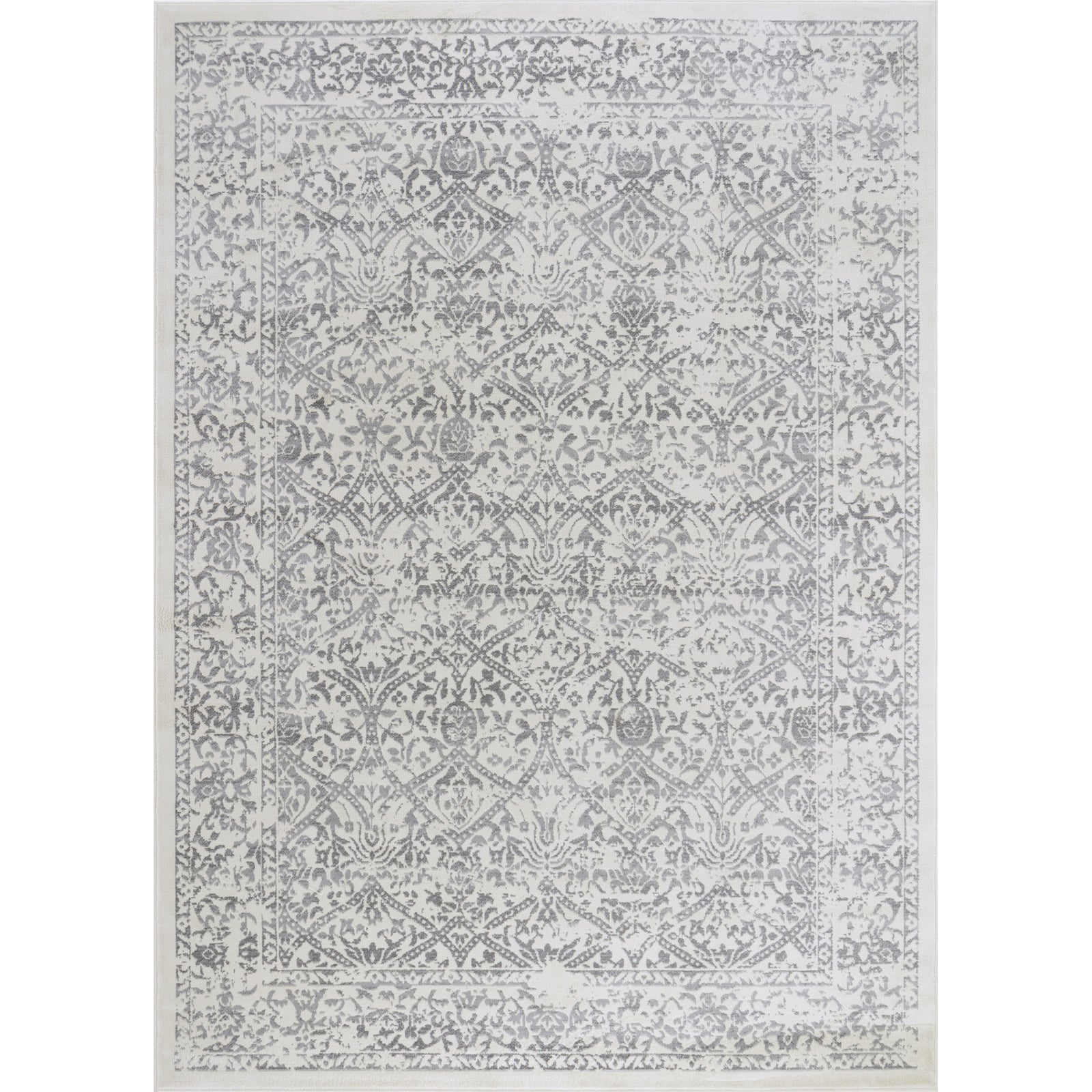 SURYA Alfombra Vintage Oriental Blanco/Gris 140x200 | Leroy Merlin