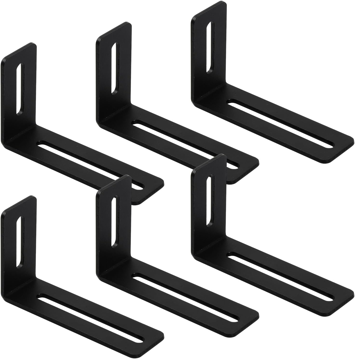 6 Pièces Equerre Metal de Fixation, Support d'angle Réglable 2 Fentes ...