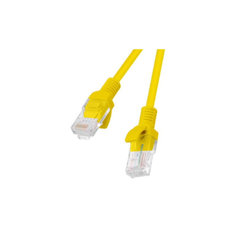 Pack de 10 c bles r seau Lanberg RJ45 Cat. 5e utp 0,5m jaune | Leroy Merlin