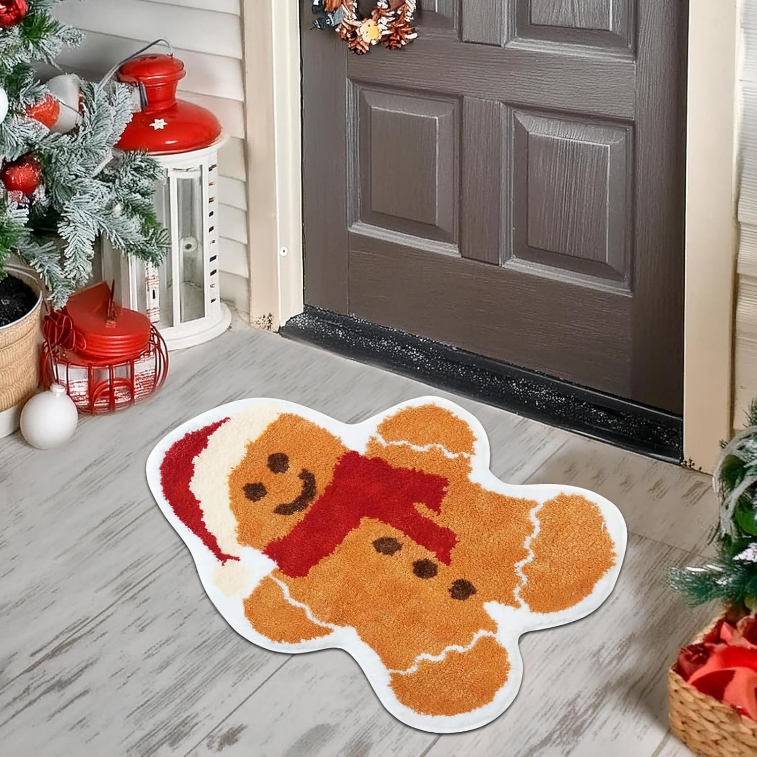 Paillasson de Noël antidérapant pour intérieur et extérieur, joli ...