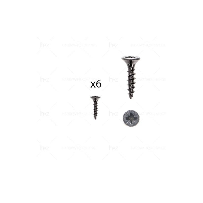 1 kit composés de 6 vis 4X18mm galvanisé Fer noir vintage Lot de 25 ...