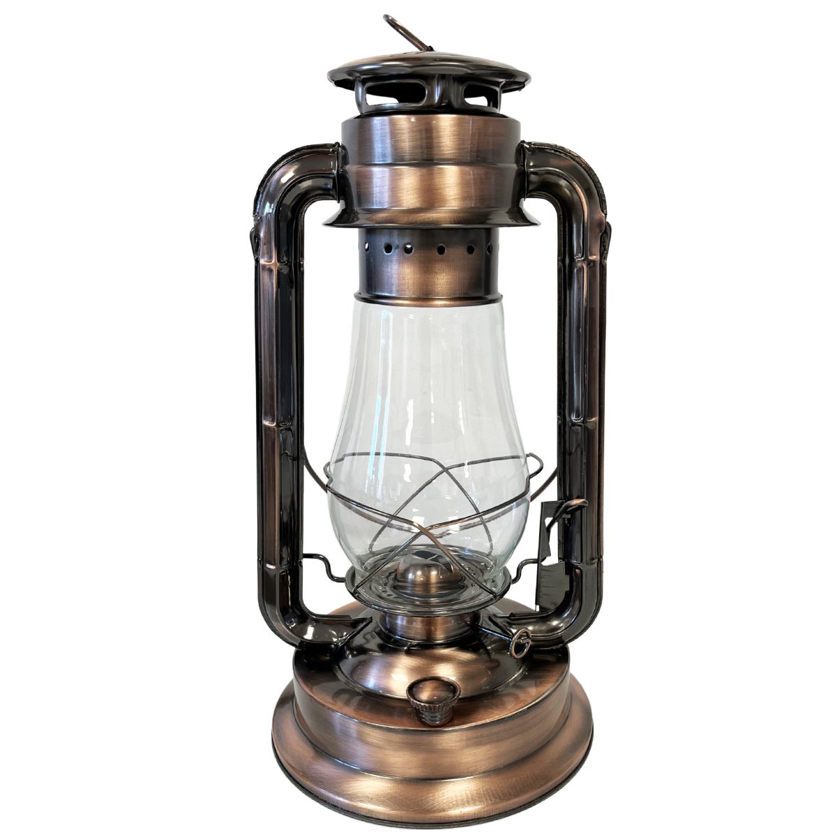 Lampe tempête couleur bronze en métal 38 cm | Leroy Merlin