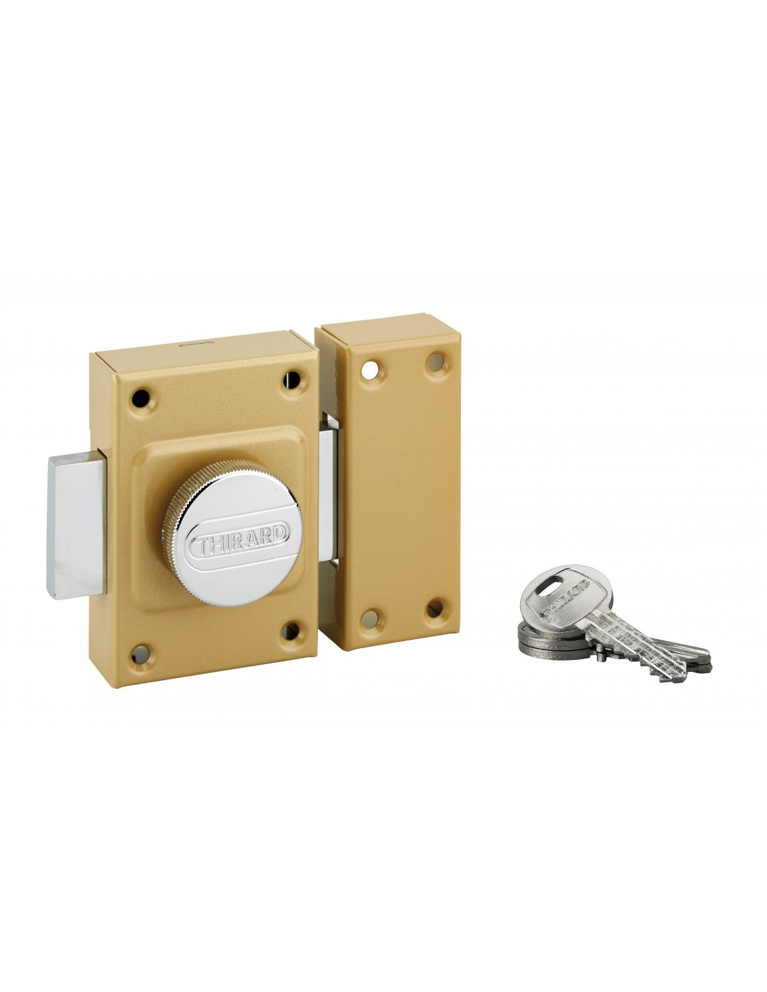 THIRARD - Verrou à bouton Concorde pour porte d'entrée, cylindre 45mm ...