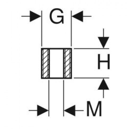 Mamelon de réduction GEBERIT G.1/2' - 362.842.26.1 | Leroy Merlin
