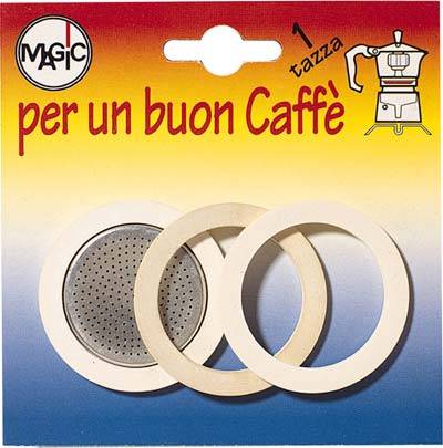 GUARNIZIONE + FILTRO MOKA TAZZA 1 CF=PZ 3+1 FILTRO | Leroy Merlin