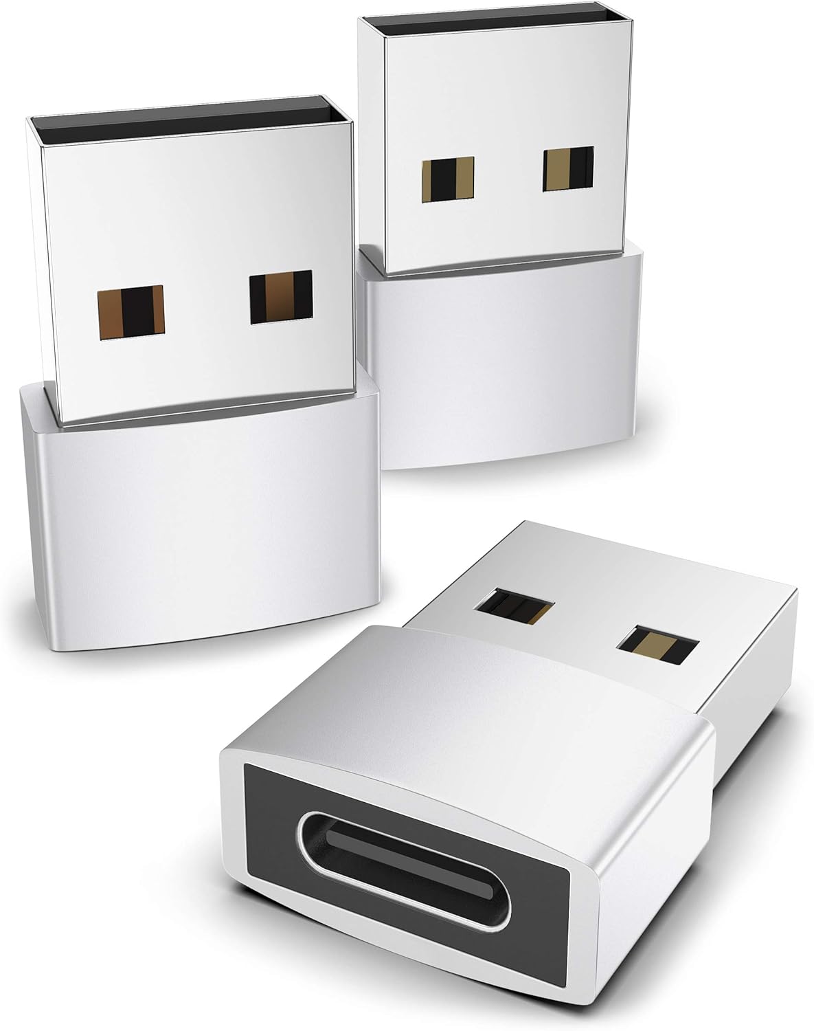 Adaptateur USB A vers USB C argenté | Leroy Merlin