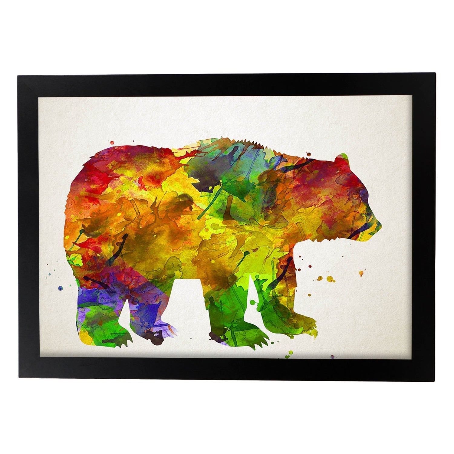 Poster De Oso Estilo Acuarela. Láminas De Animales Con Estilo Acuarela ...