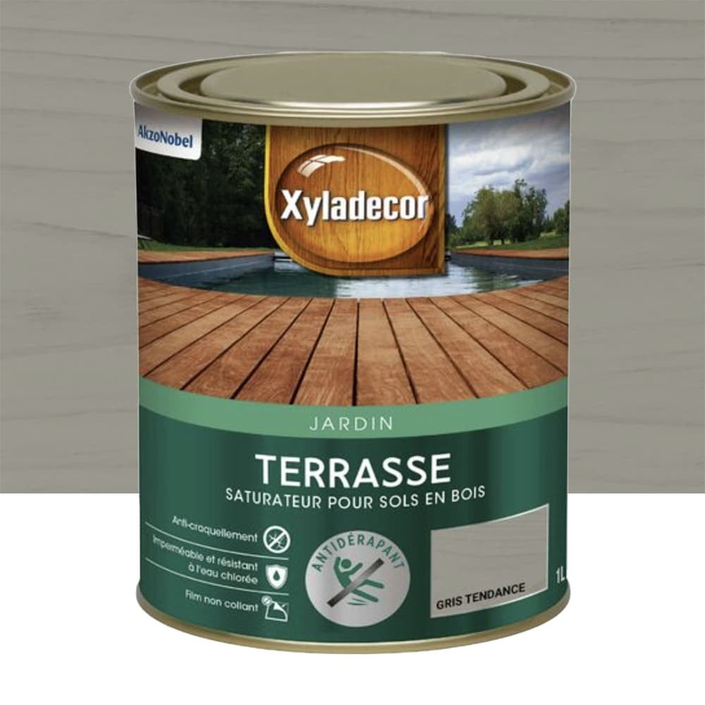 Saturateur Terrasse XYLADECOR Gris Tendance Mat 1 L - Contenance : 1 L | Leroy Merlin