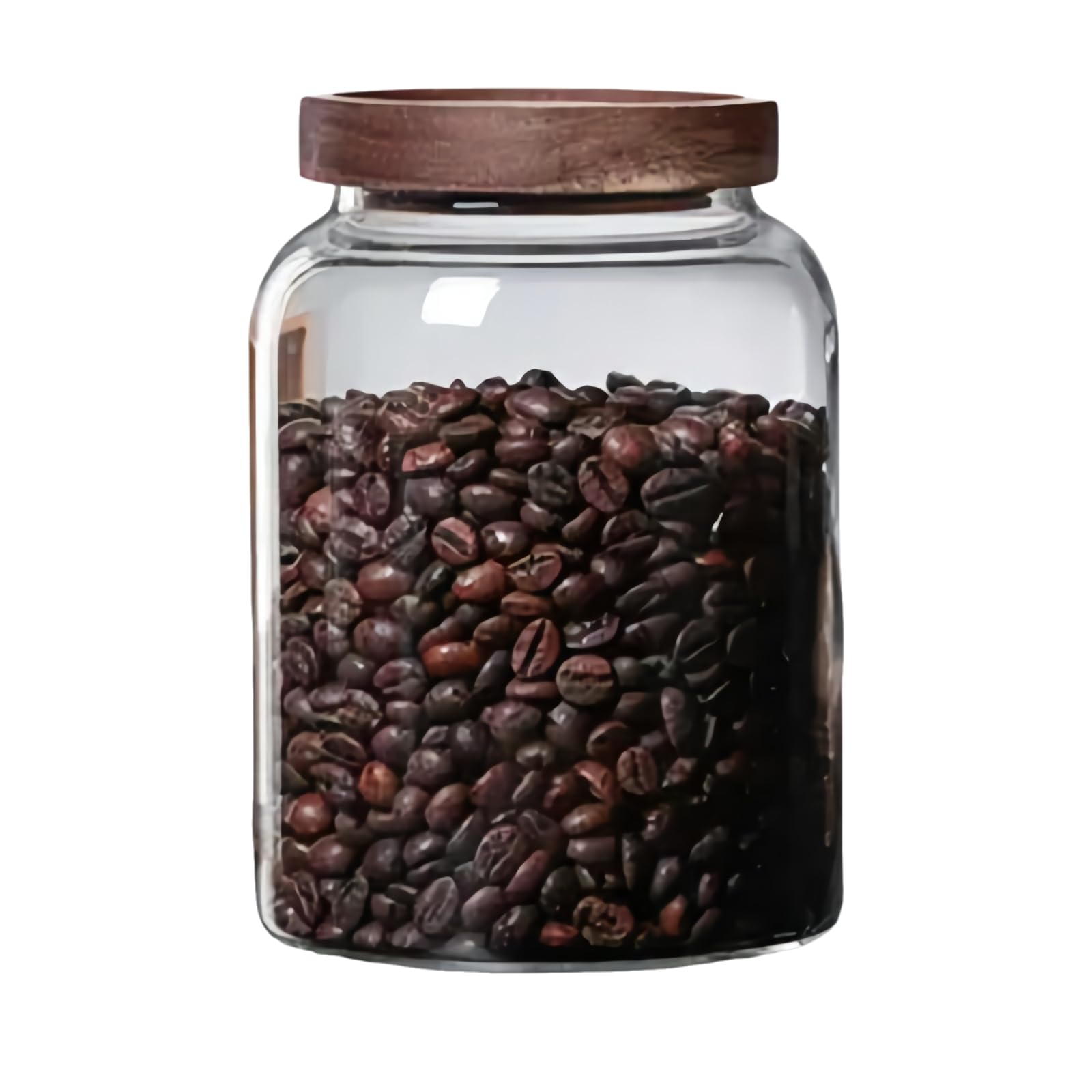 Bocal à spaghetti Toolzia avec couvercle en bois, bocal en verre ...