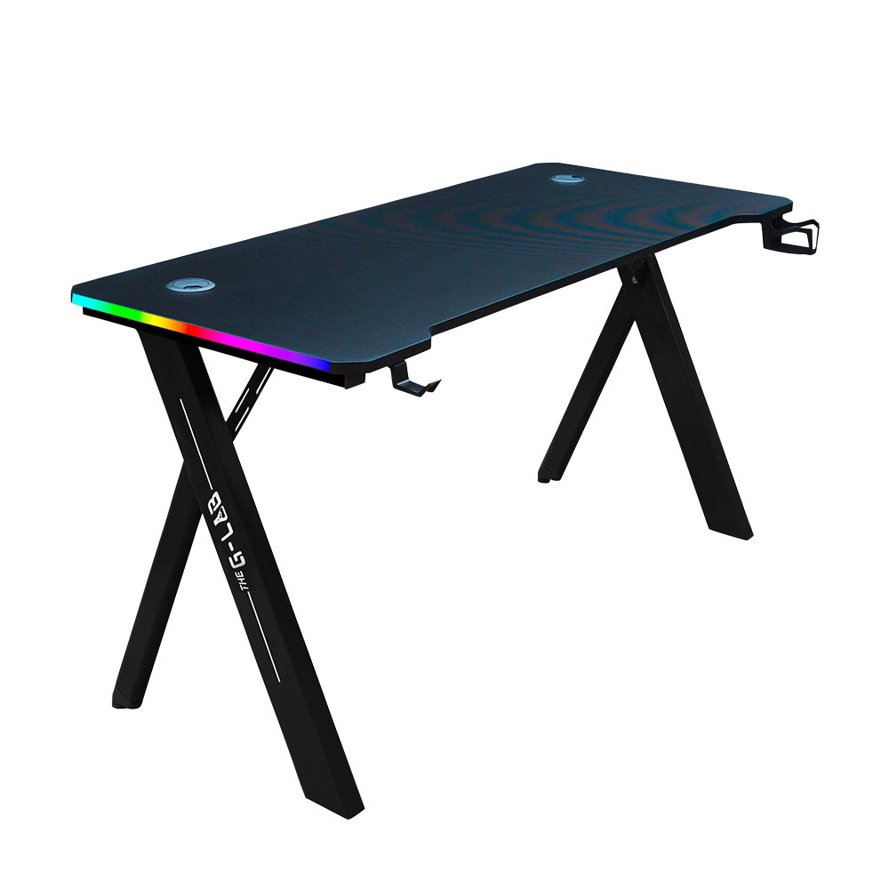 Bureau Gaming Glab K-Desk Carbon - RGB | Leroy Merlin
