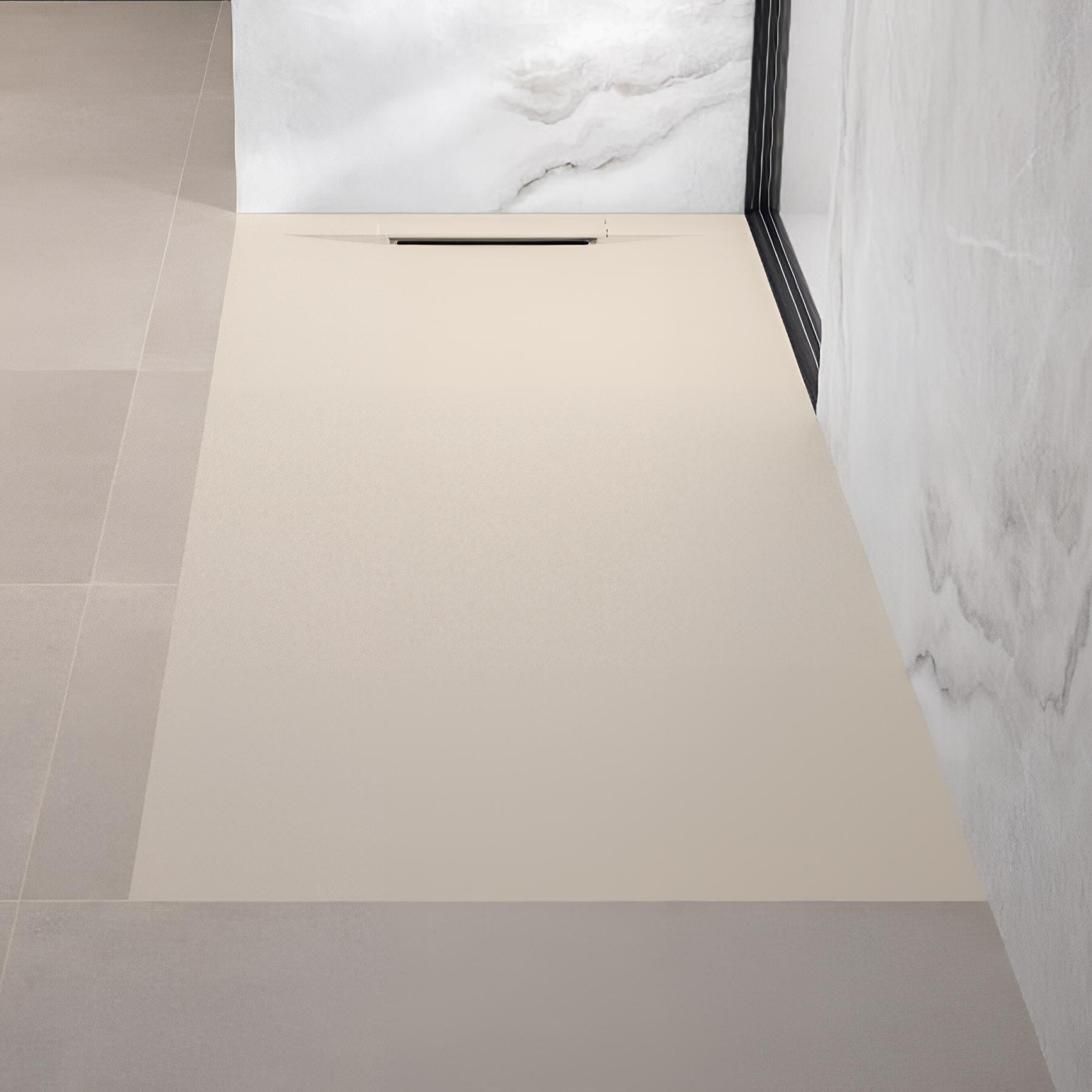 Receveur de douche Kinedo Kineline 180x90 sable texture granit évac ...