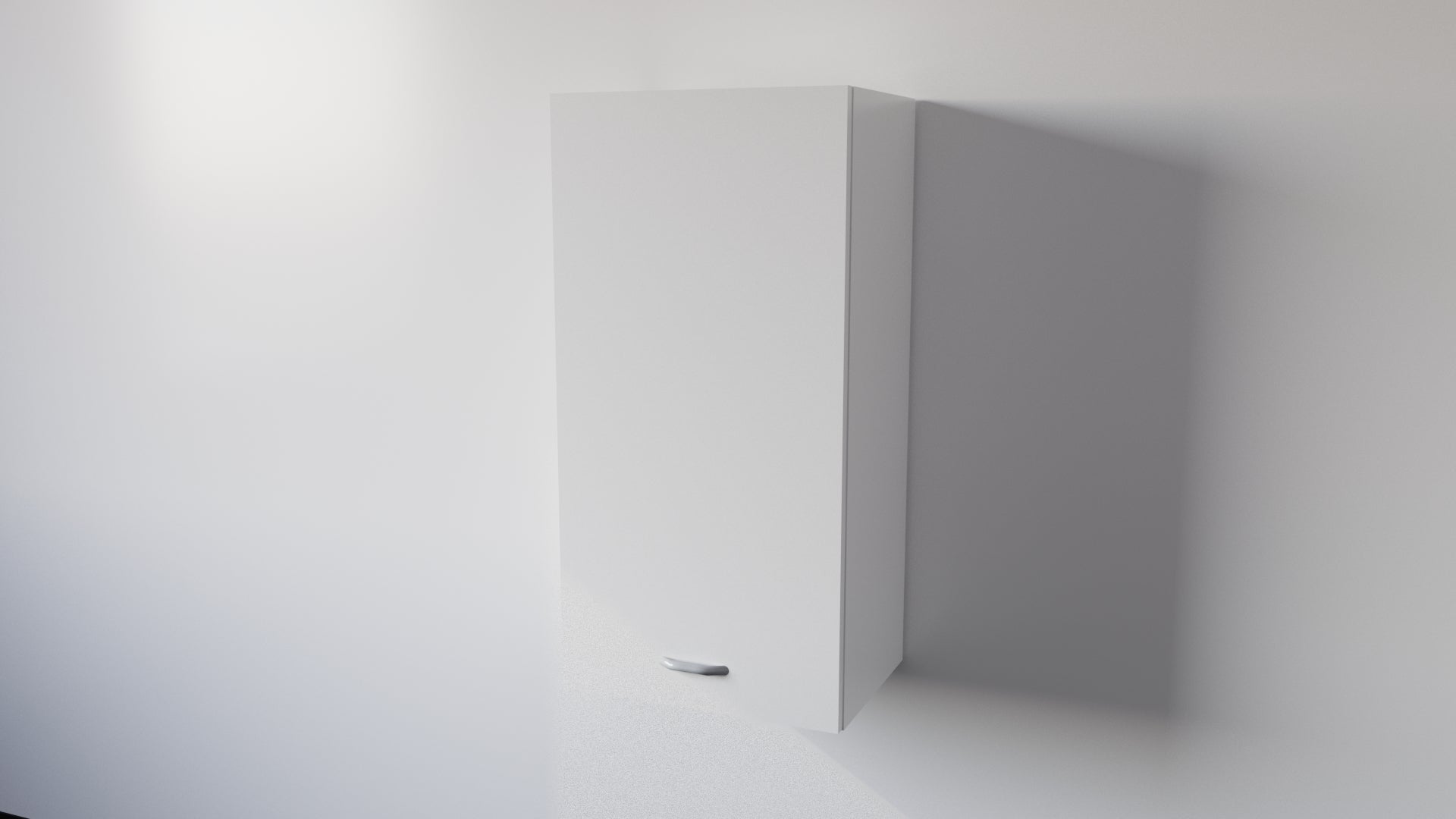 Mueble de cocina en madera melamina blanca. Mueble alto con 1 puerta ...