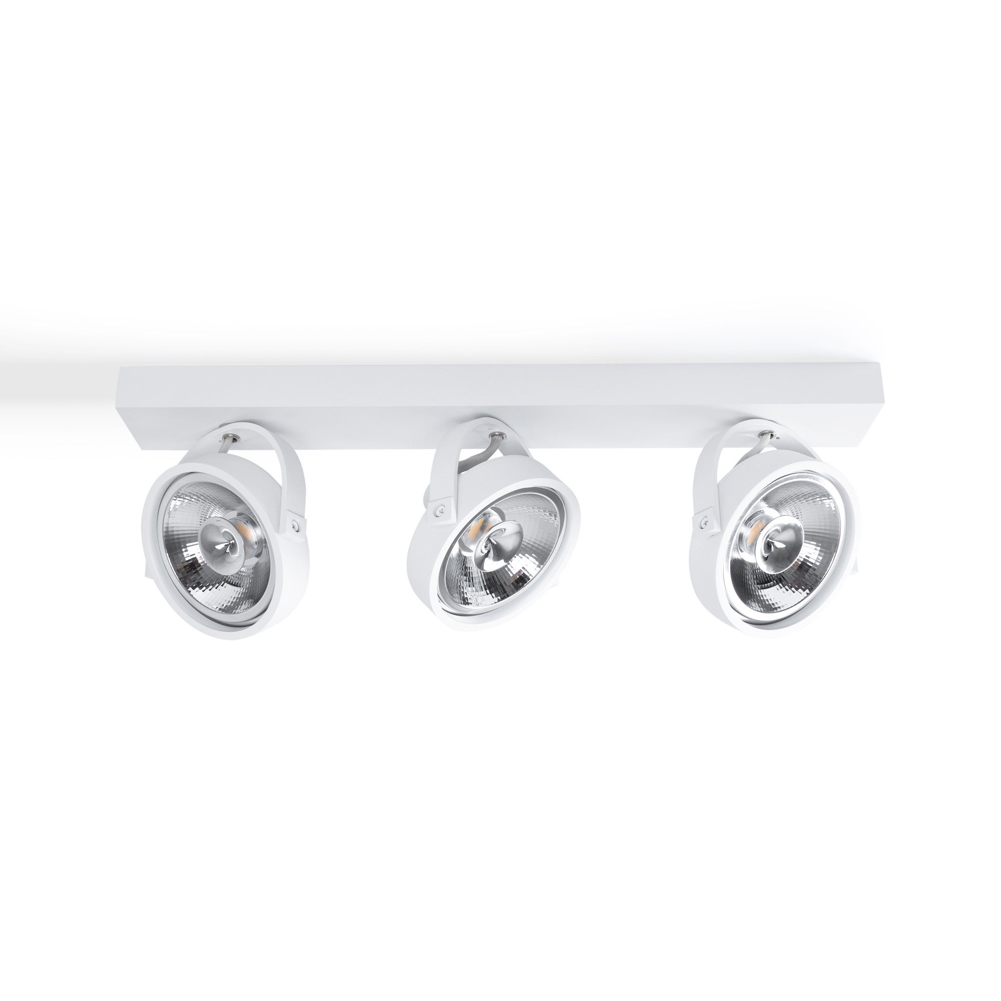 Foco de techo triple orientable "IRIS" + 3 bombillas AR111 GU10 ...